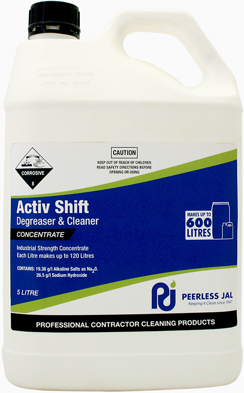 PEERLESS JAL-ACTIV SHIFT HEAVY DUTY CLEANER DEGREASER (4X5L) | Cleaning ...